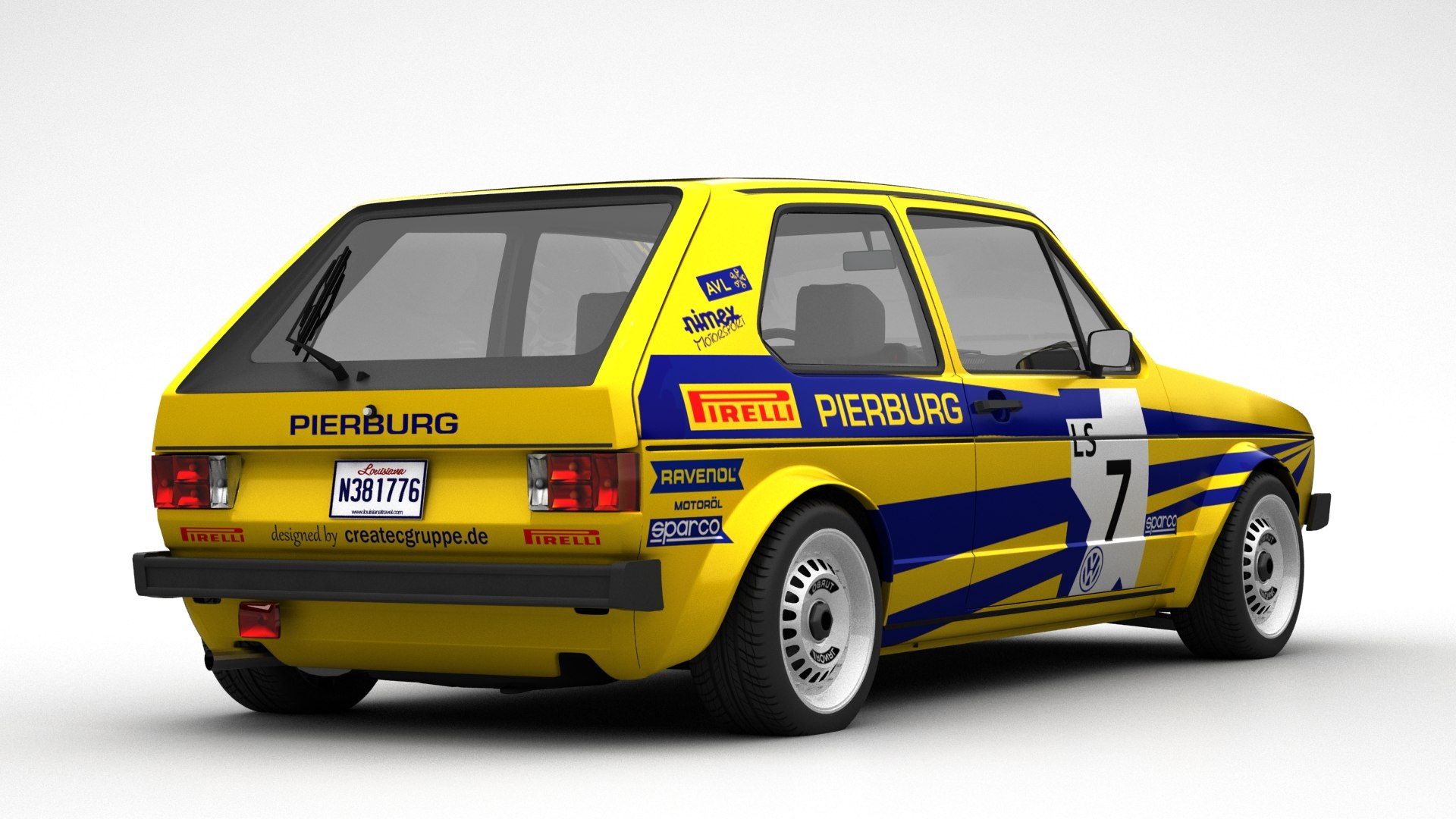 3D Volkswagen Golf Mk1 Rally - TurboSquid 2054640