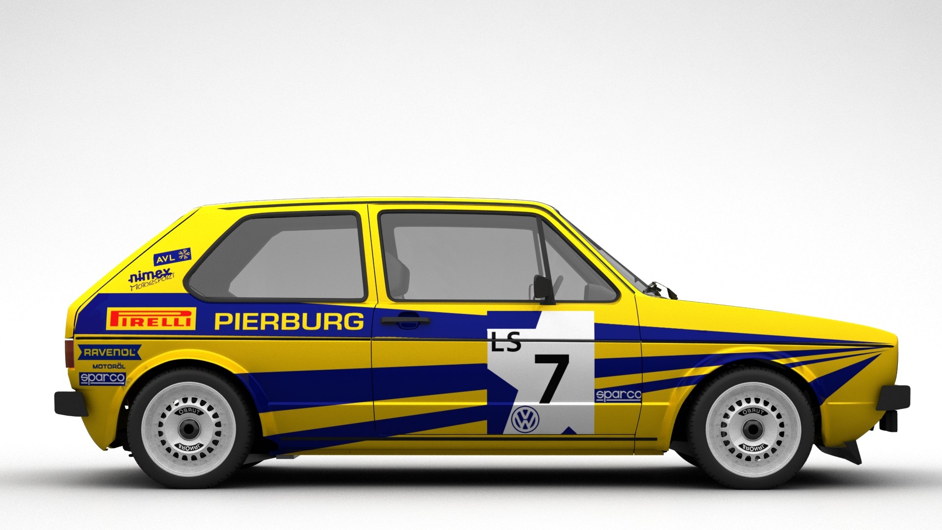 3D Volkswagen Golf Mk1 Rally - TurboSquid 2054640