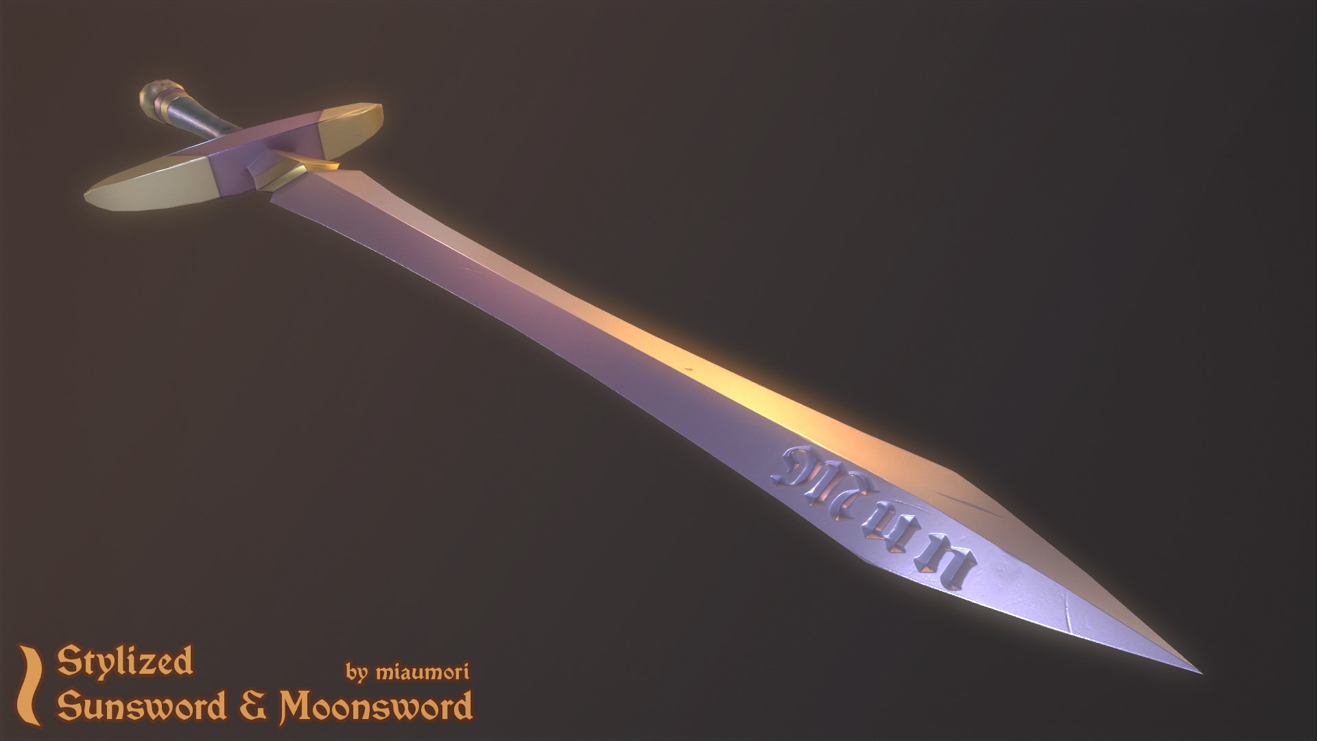 Free Sunsword Moonsword - Stylized Swords 3D - TurboSquid 2015260