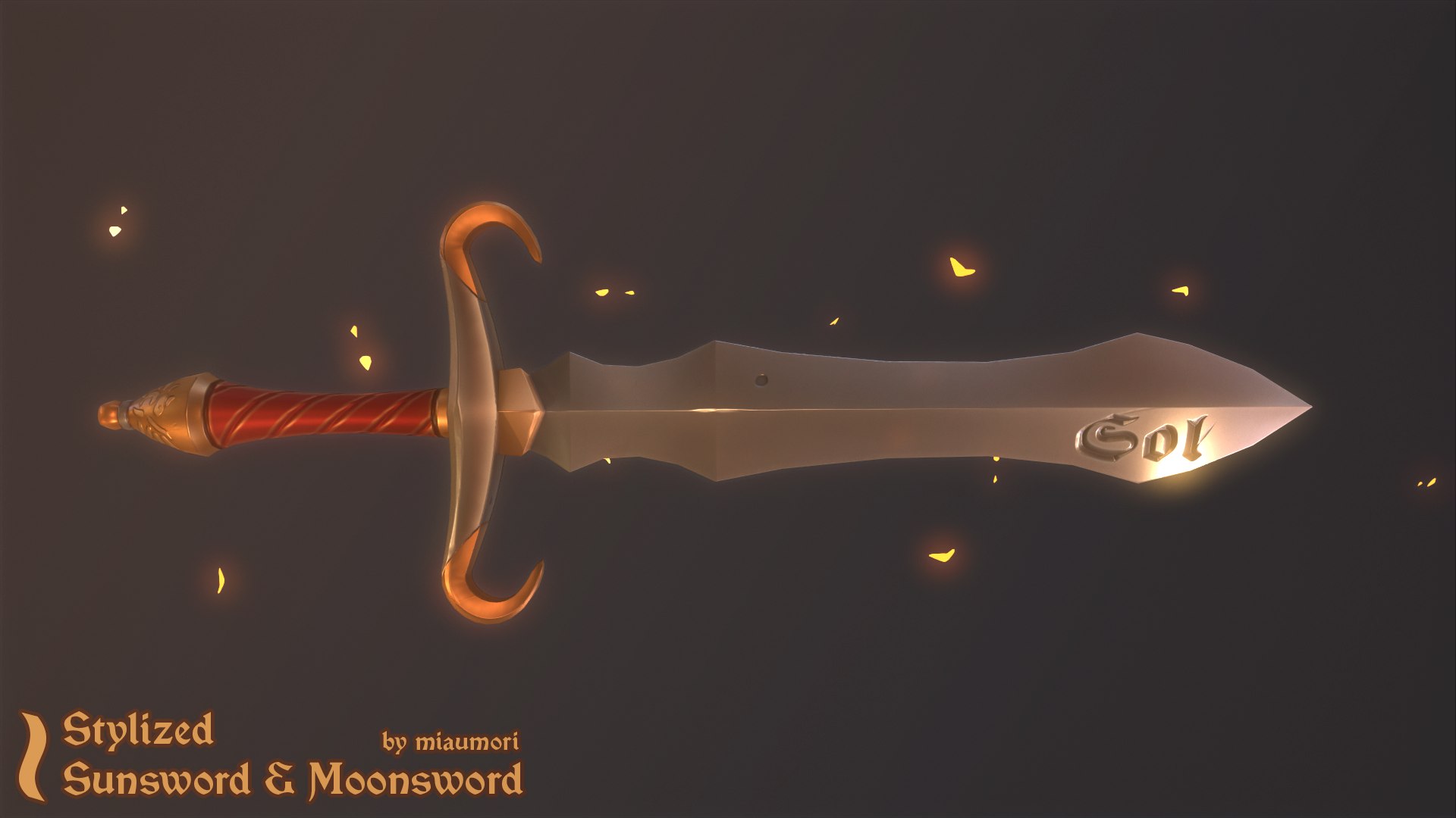 Free Sunsword Moonsword - Stylized Swords 3D - TurboSquid 2015260