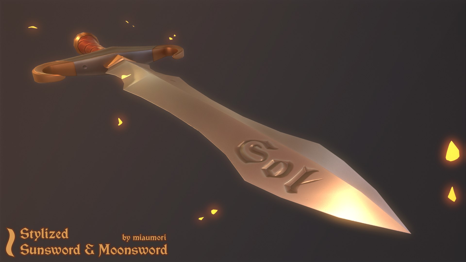 Free Sunsword Moonsword - Stylized Swords 3D - TurboSquid 2015260