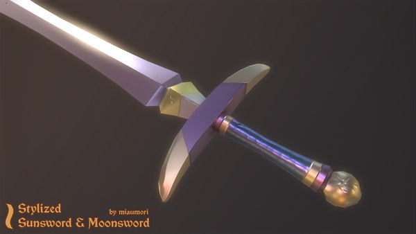 modelo 3d Espada solar Espada lunar - Espadas estilizadas gratis ...