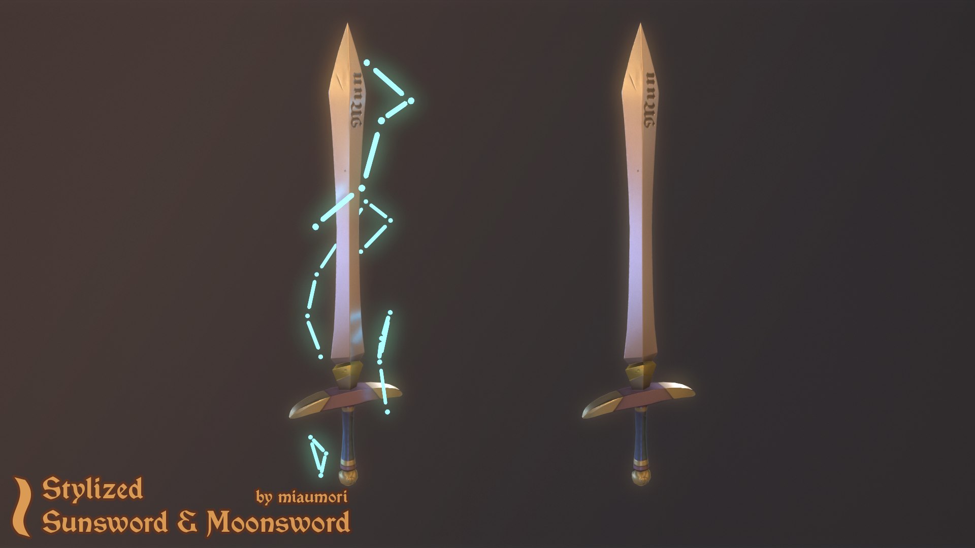 Free Sunsword Moonsword - Stylized Swords 3D - TurboSquid 2015260