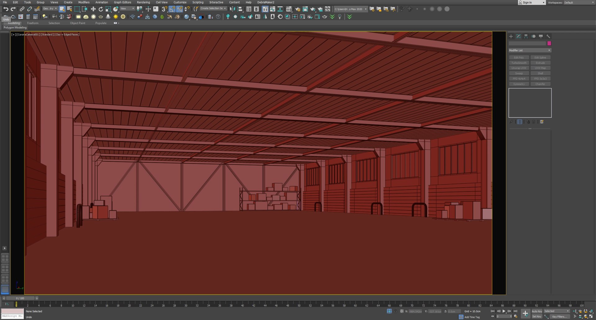 3D Low Poly Warehouse 04 Model - TurboSquid 2063013