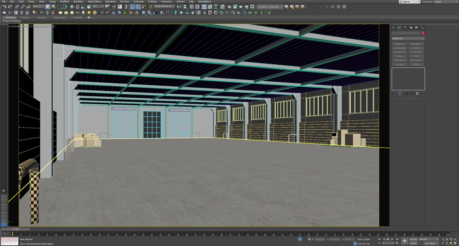 3D Low Poly Warehouse 04 Model - TurboSquid 2063013