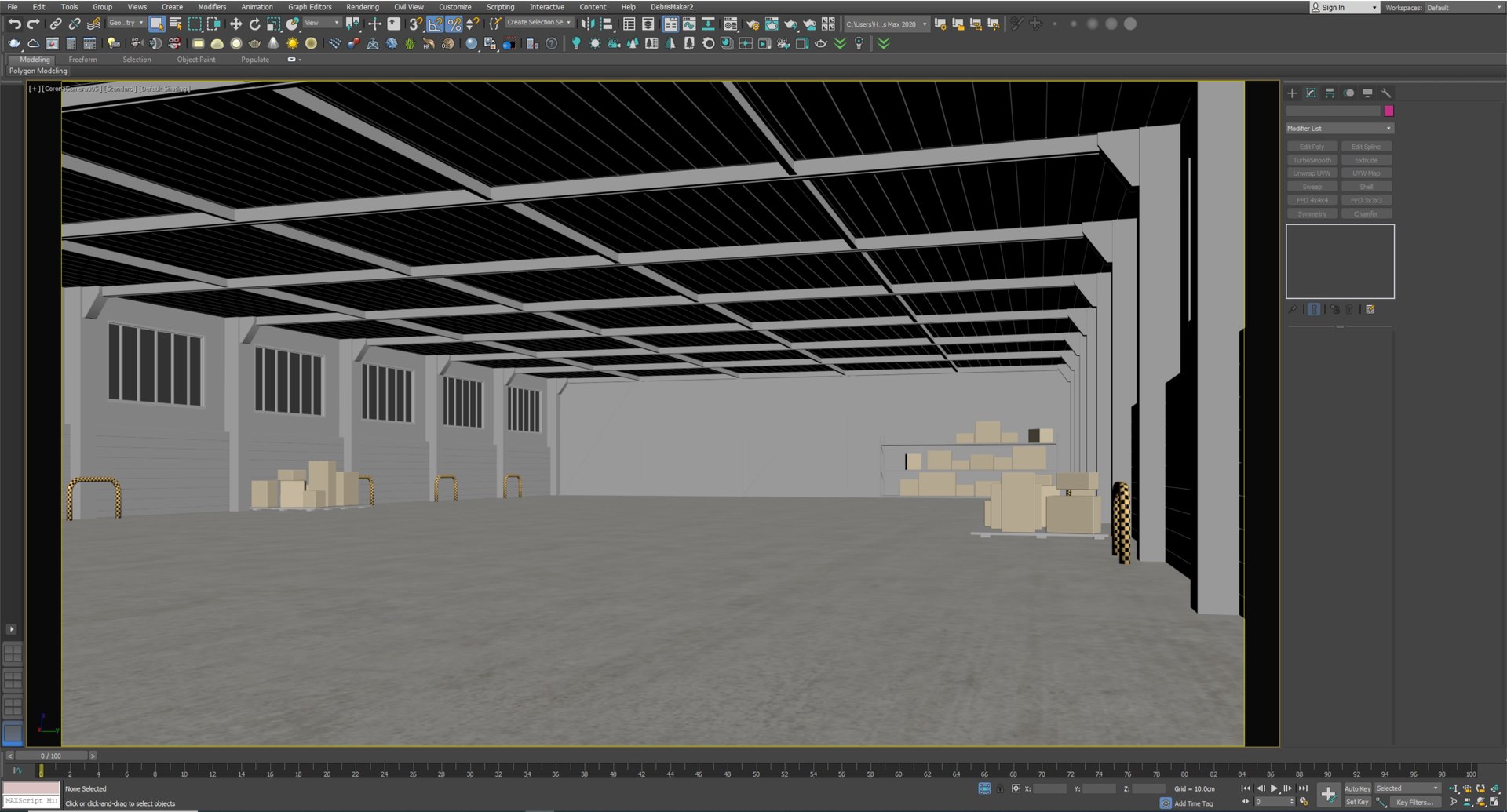 3D Low Poly Warehouse 04 Model - TurboSquid 2063013