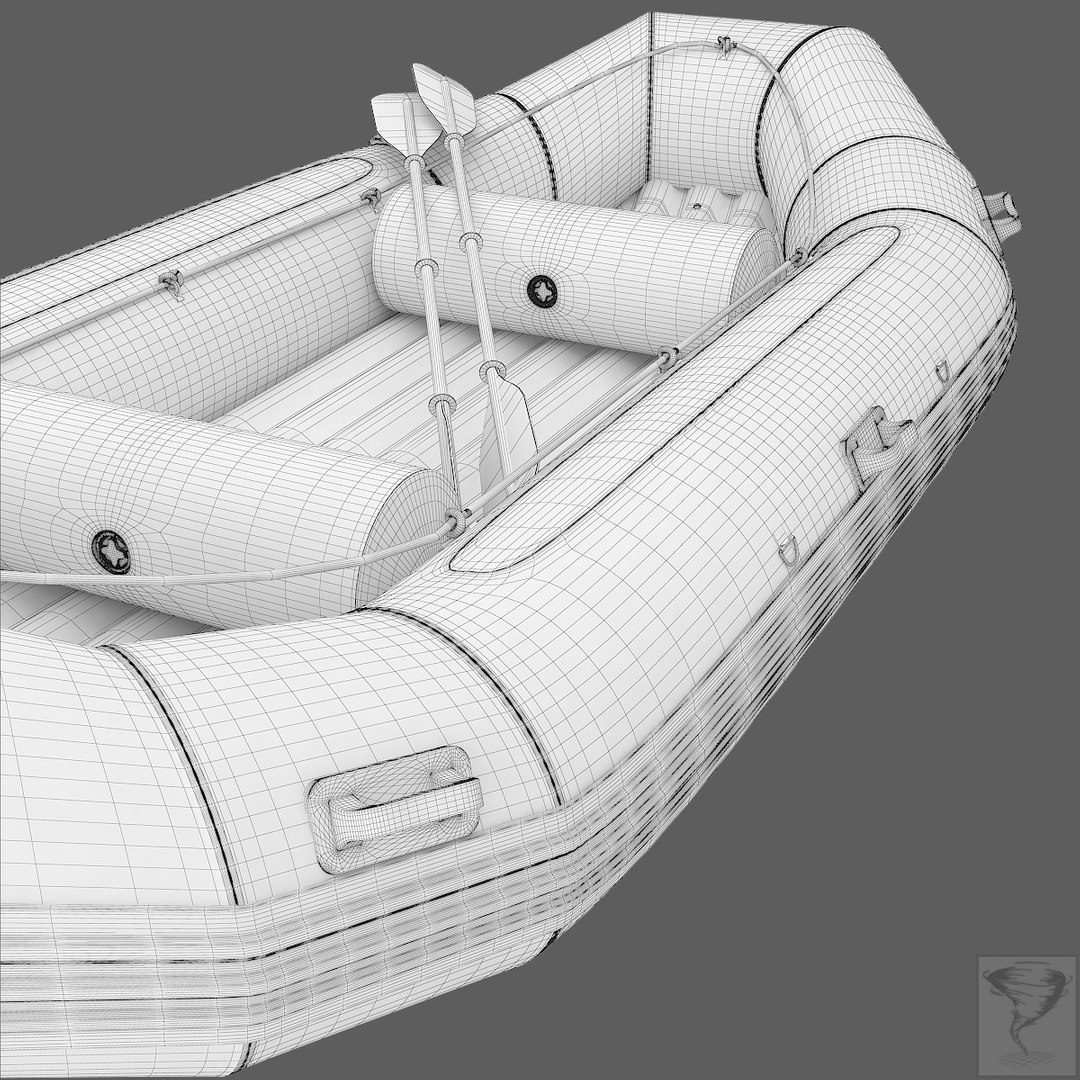 Rafting Boat - 2 3d Model