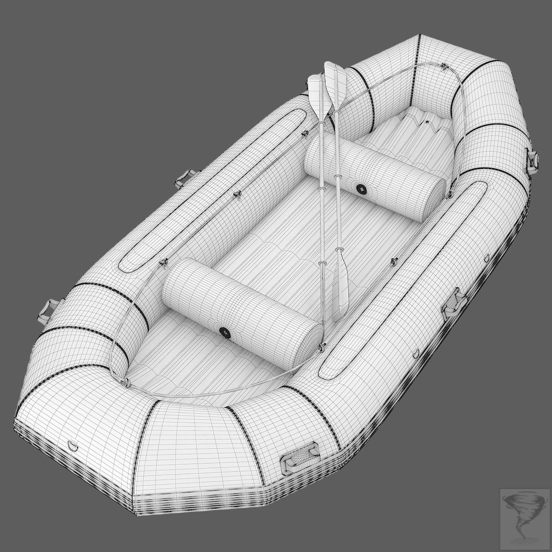 Rafting Boat - 2 3d Model