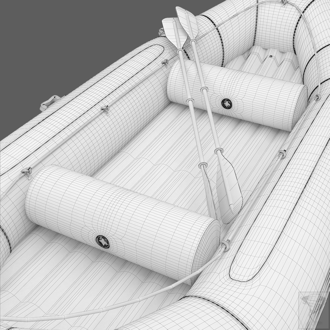 Rafting Boat - 2 3d Model