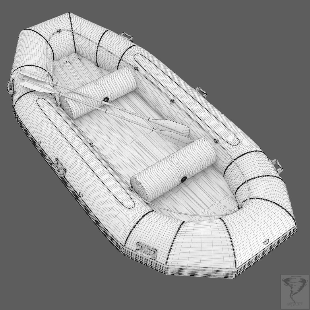 Rafting Boat - 2 3d Model