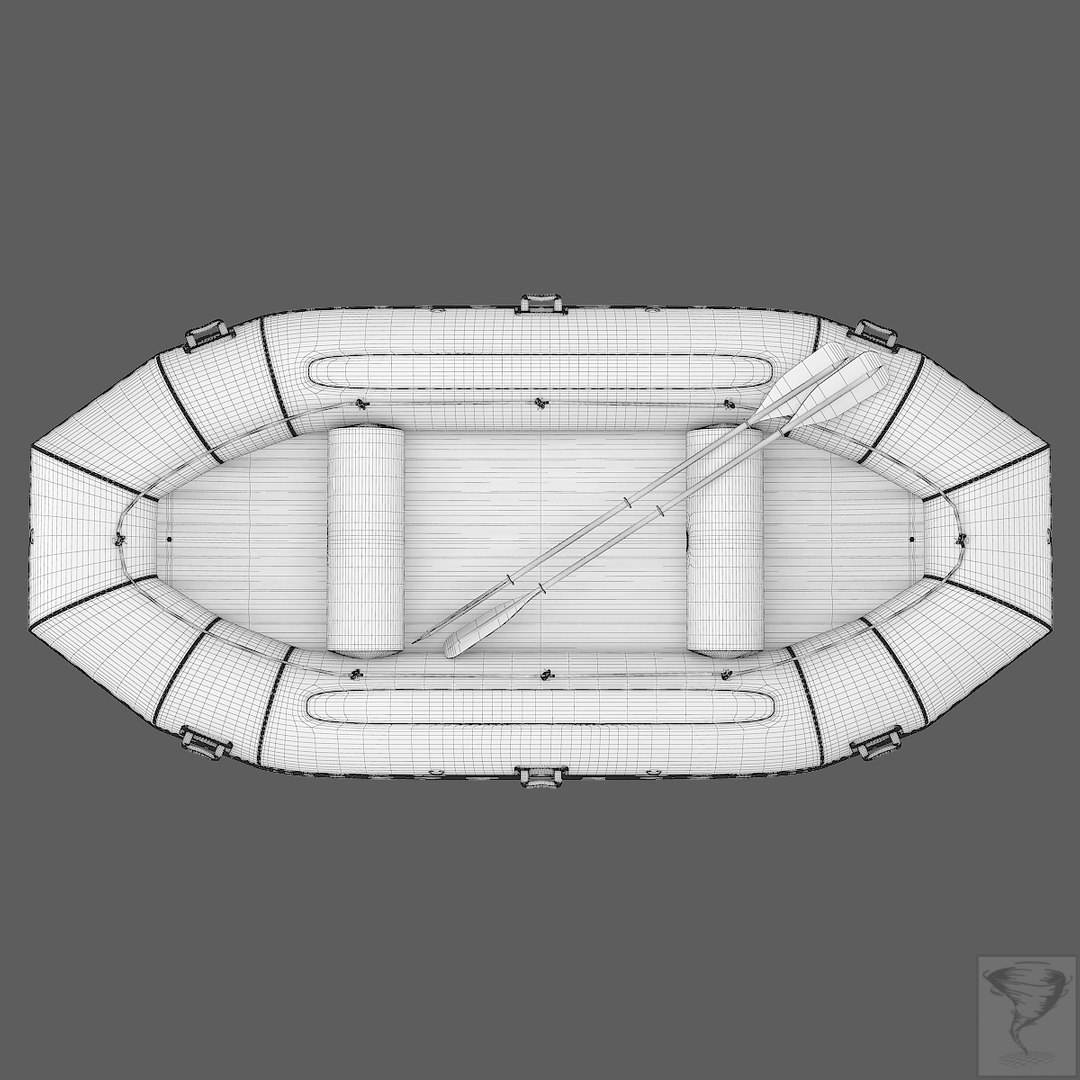 Rafting Boat - 2 3d Model