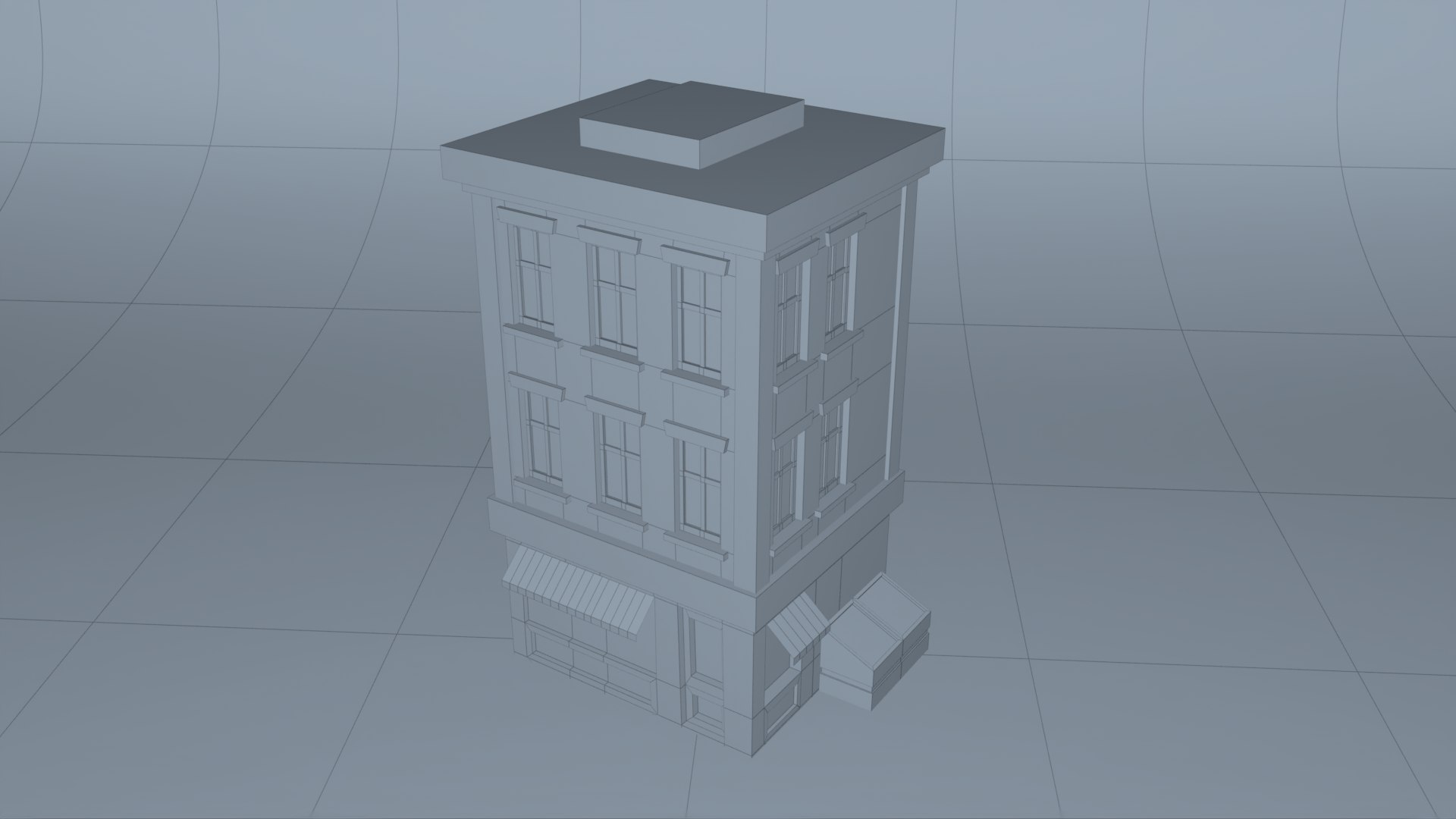 Low Poly Cartoon Building 3D Model - TurboSquid 2222144