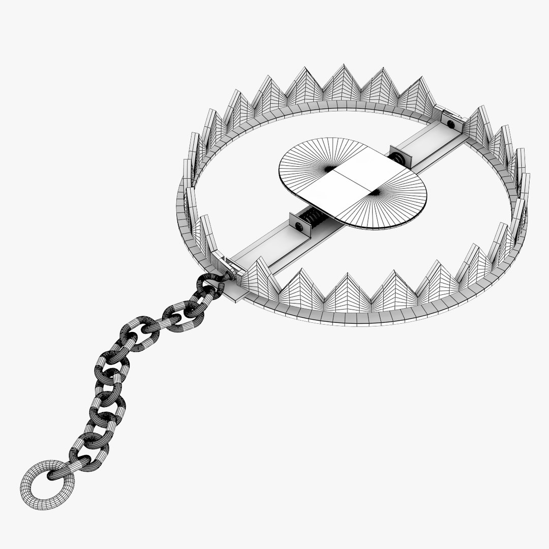 Sharp Metal Bear Trap 3d Model