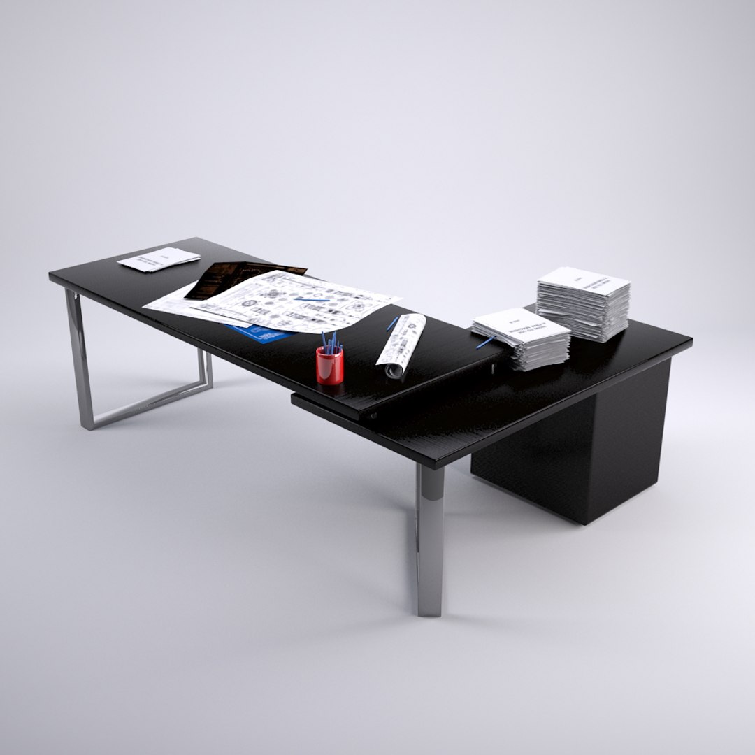 3d Desk Stationery Model