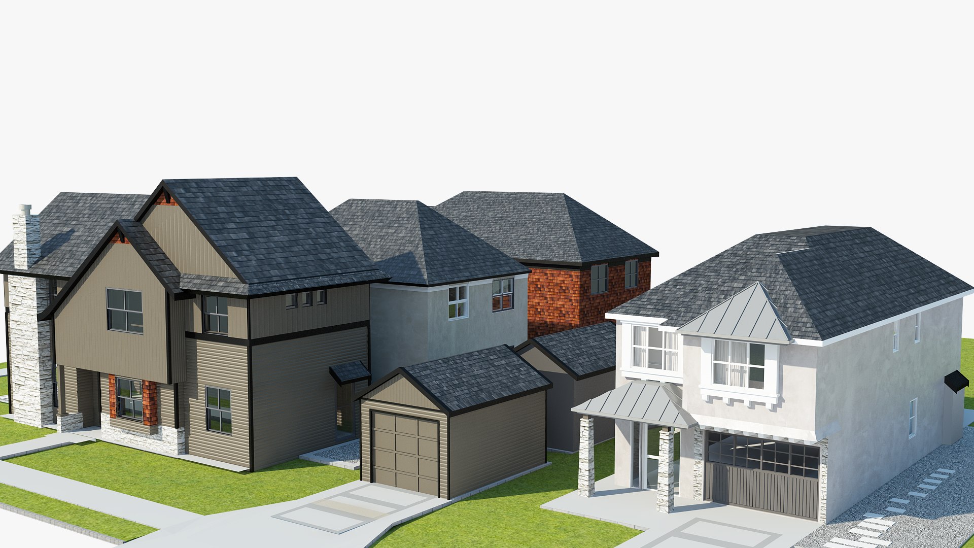 3D Model Realistic Neighborhood - TurboSquid 1494057