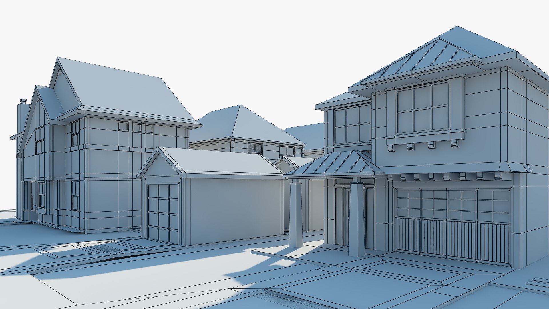 3D Model Realistic Neighborhood - TurboSquid 1494057