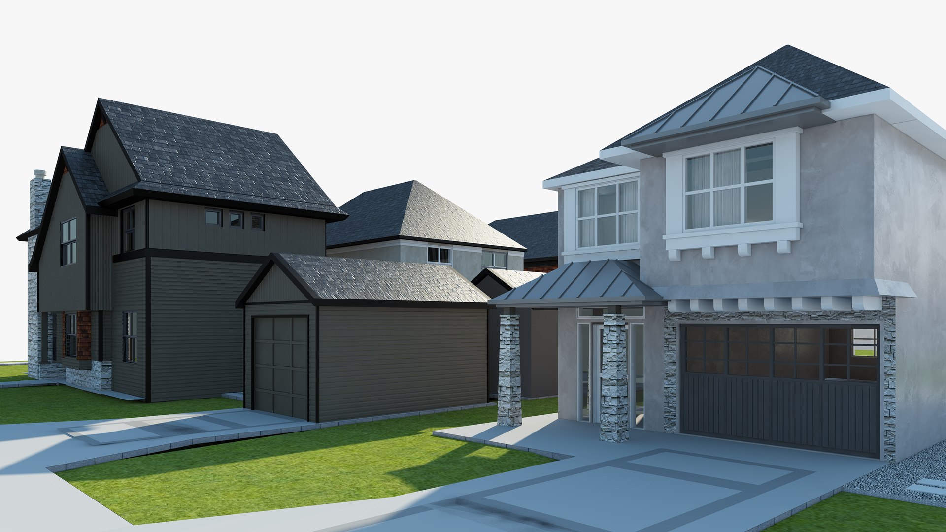 3D Model Realistic Neighborhood - TurboSquid 1494057