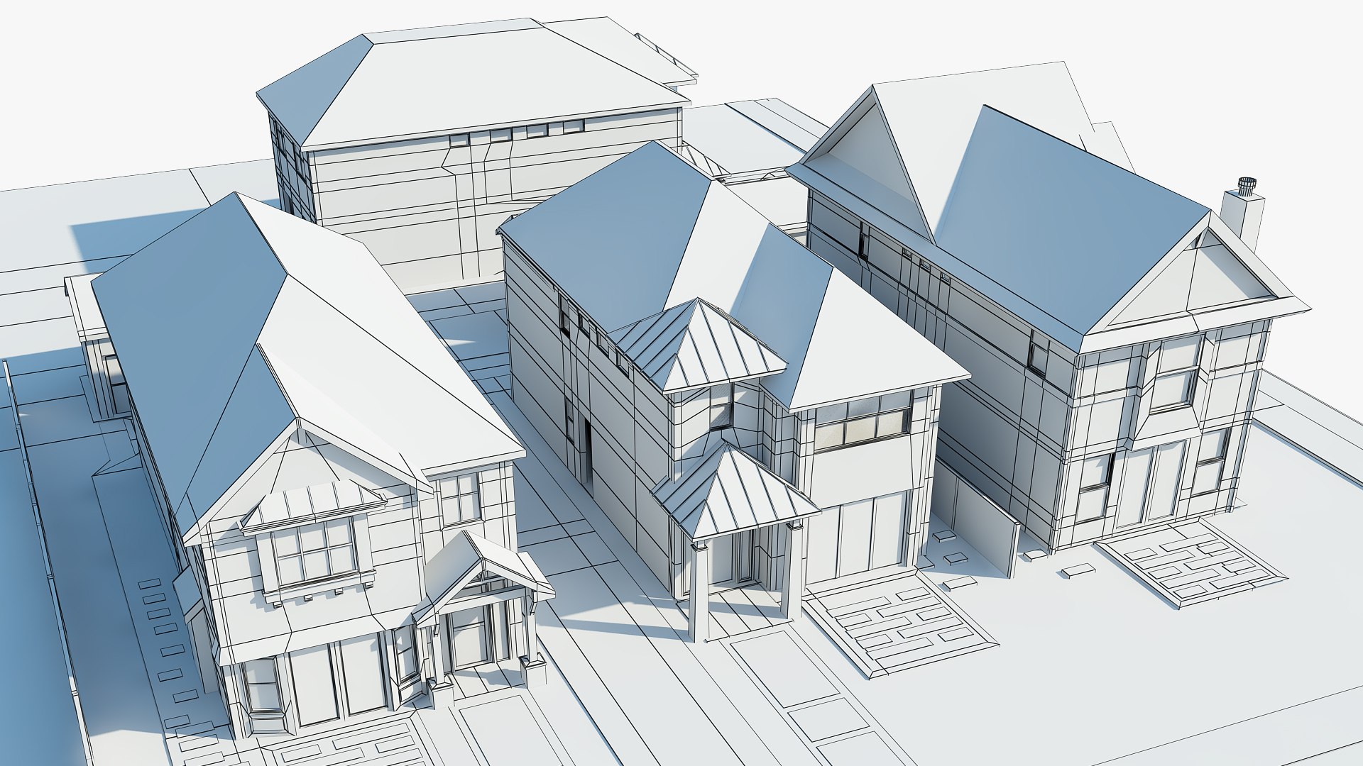 3D Model Realistic Neighborhood - TurboSquid 1494057