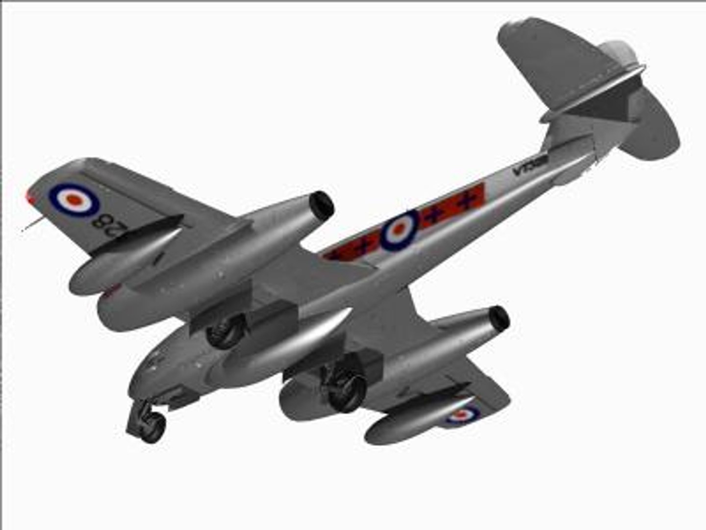 3d gloster meteor fighters jet f4