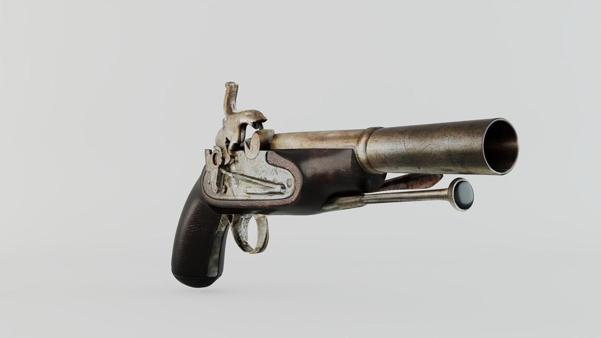 3D OLD GUN 3ds max - TurboSquid 1777914