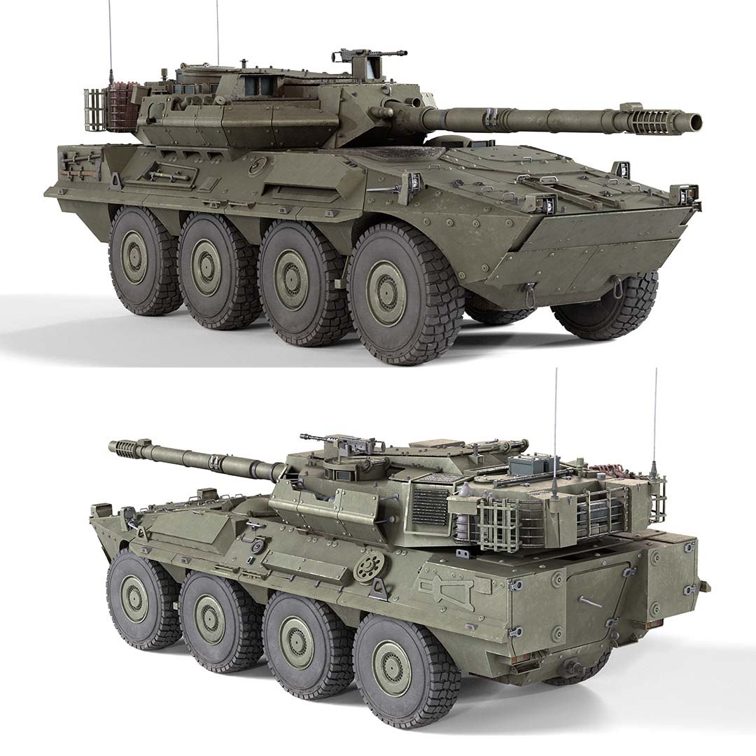 B1 Centauro Wheeled Tank Destroyer 3D Model - TurboSquid 2257895