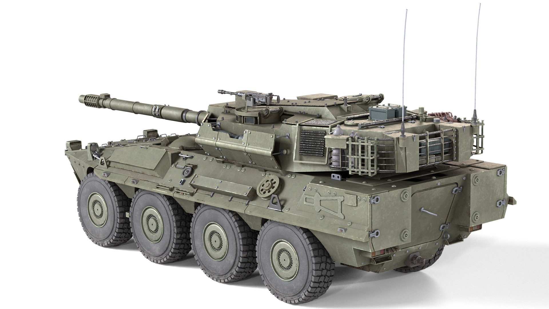 B1 Centauro Wheeled Tank Destroyer 3D Model - TurboSquid 2257895