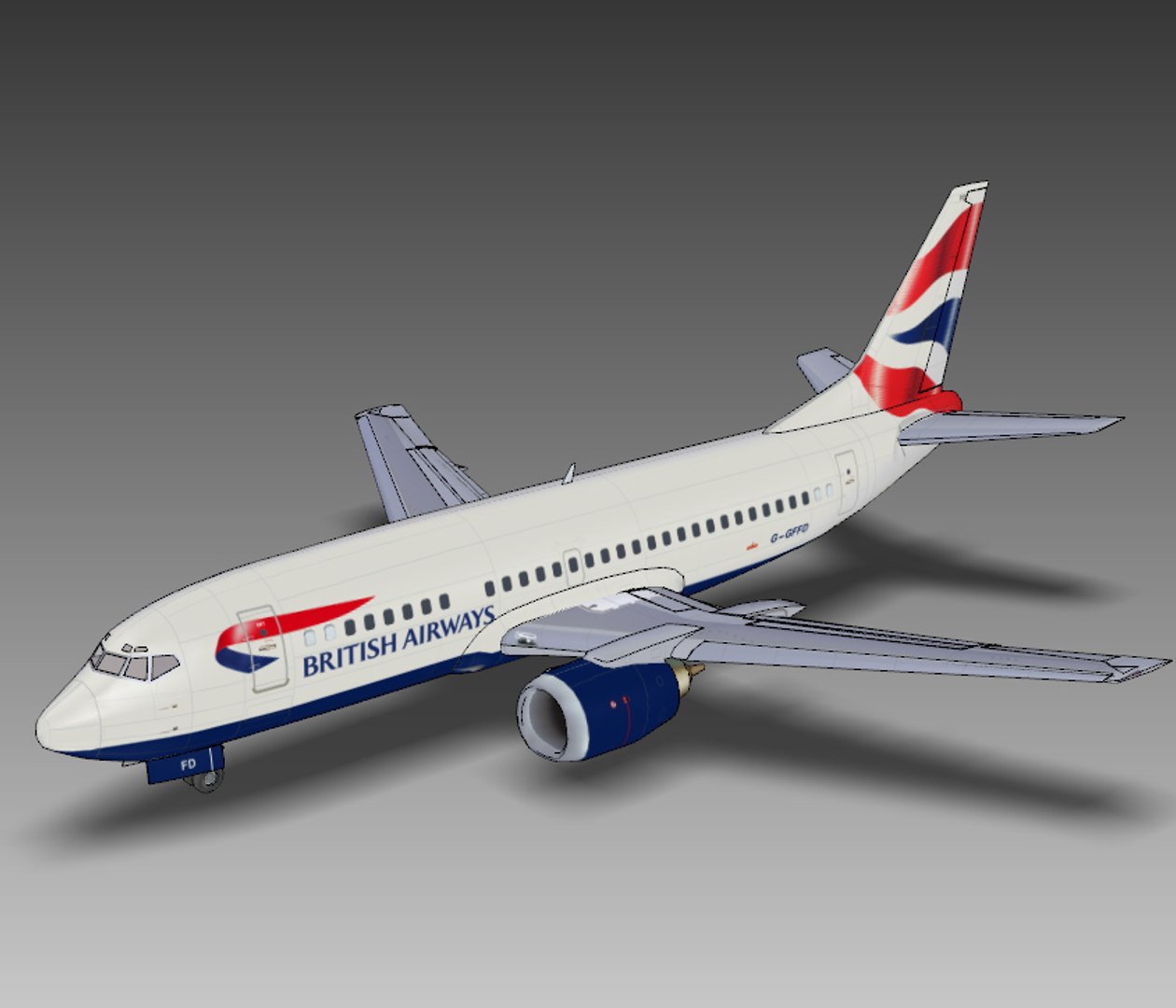 3d boeing 737 500 - model