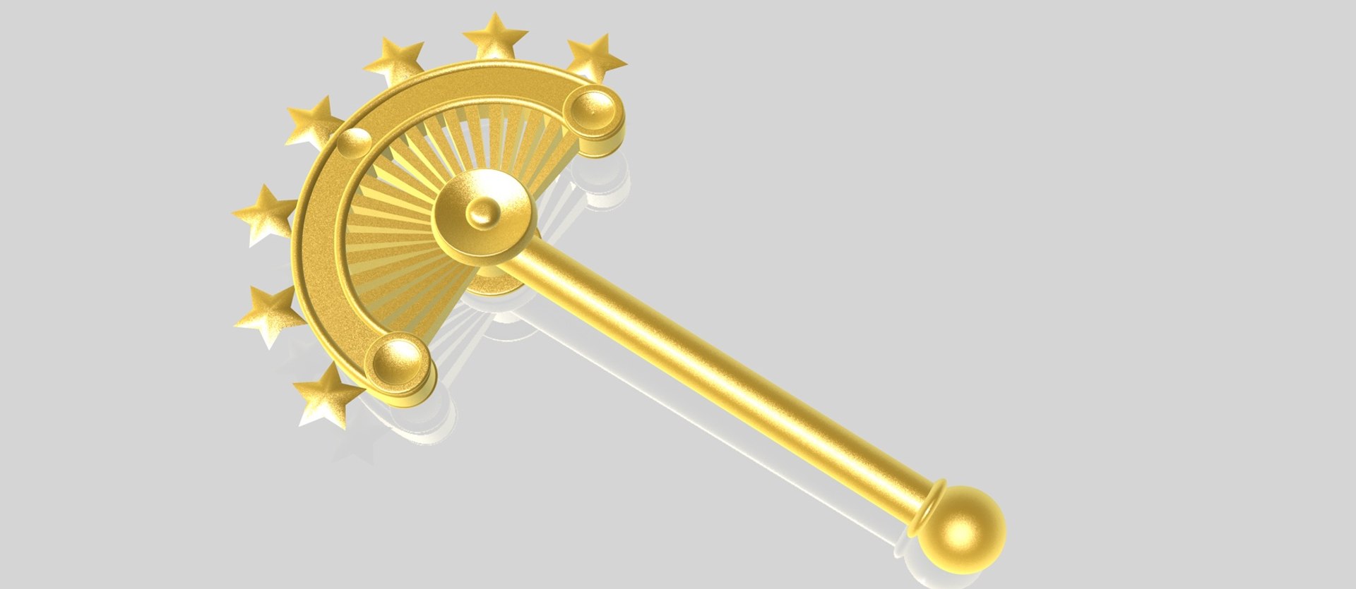 Scepter Gold Golden 3d C4d