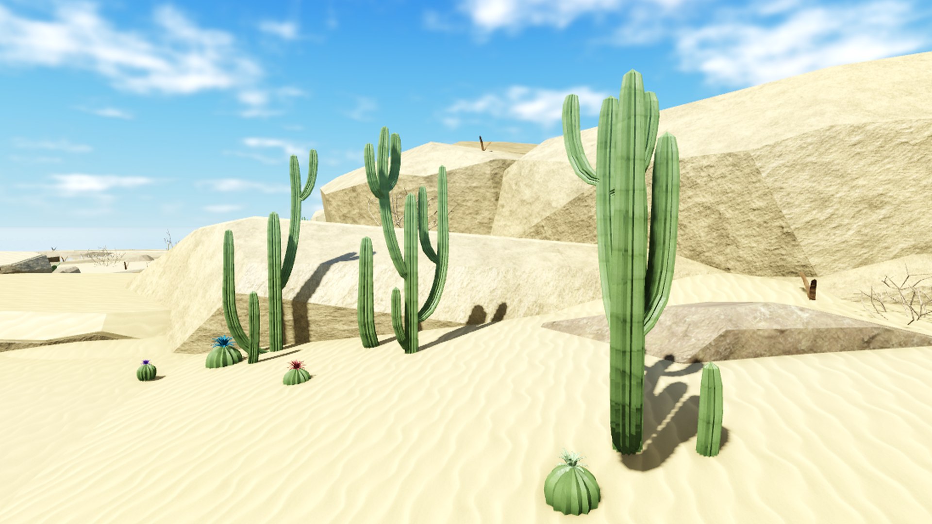 3D Stylized Low Poly Cactus Low-poly 3D Model - TurboSquid 2436148