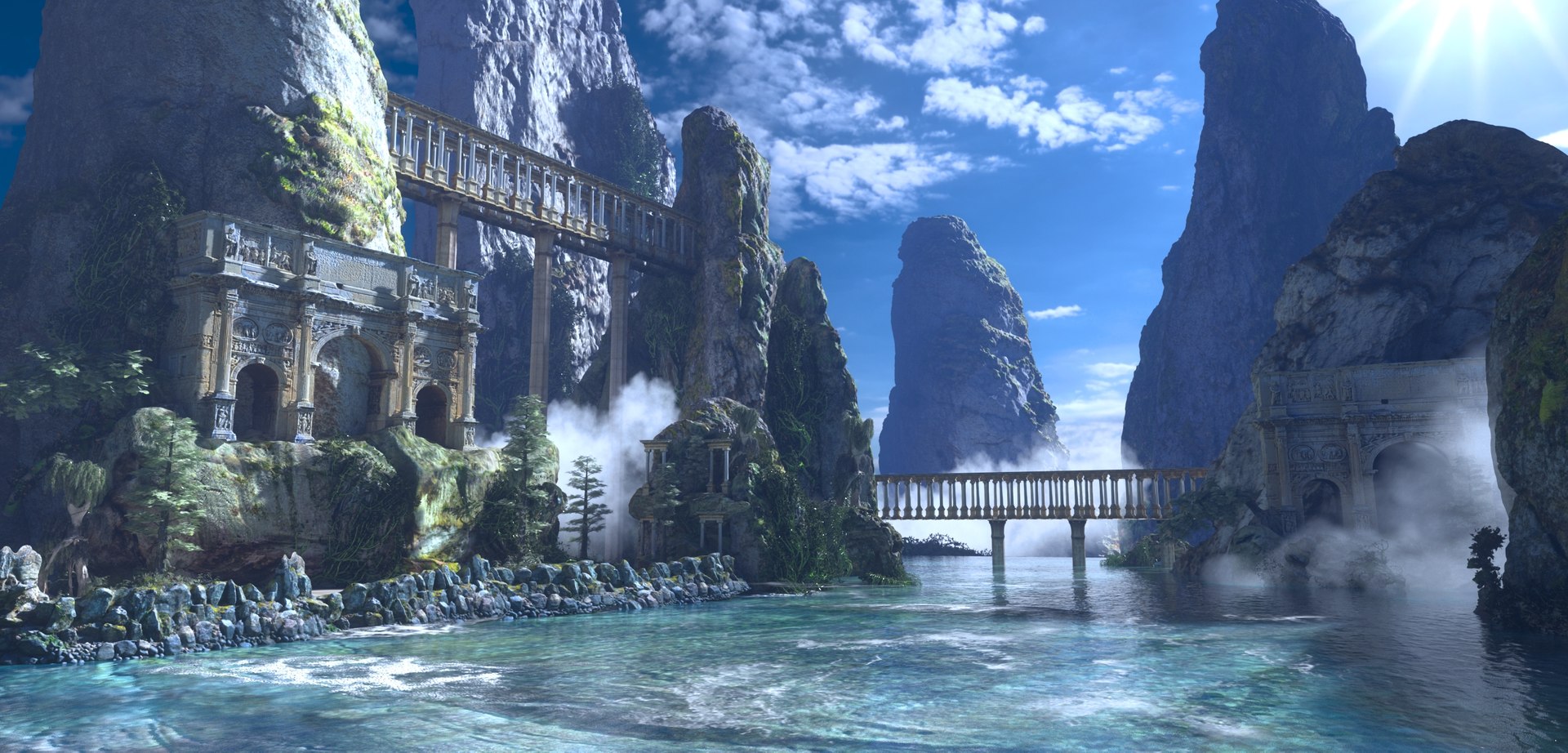 3D Mountain Scene Model - TurboSquid 1892953