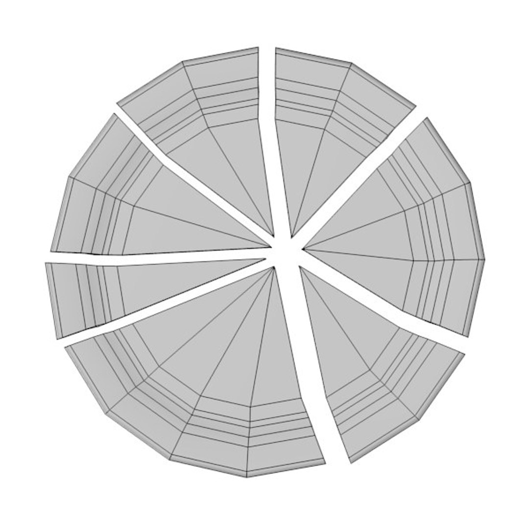 3d Broken Plate Model