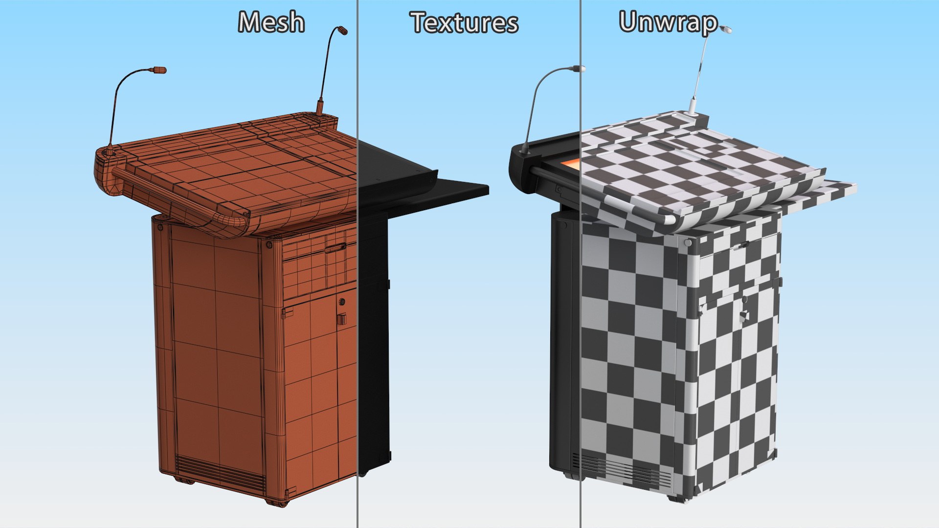 Modern Business Lectern Black 3D model - TurboSquid 2061997