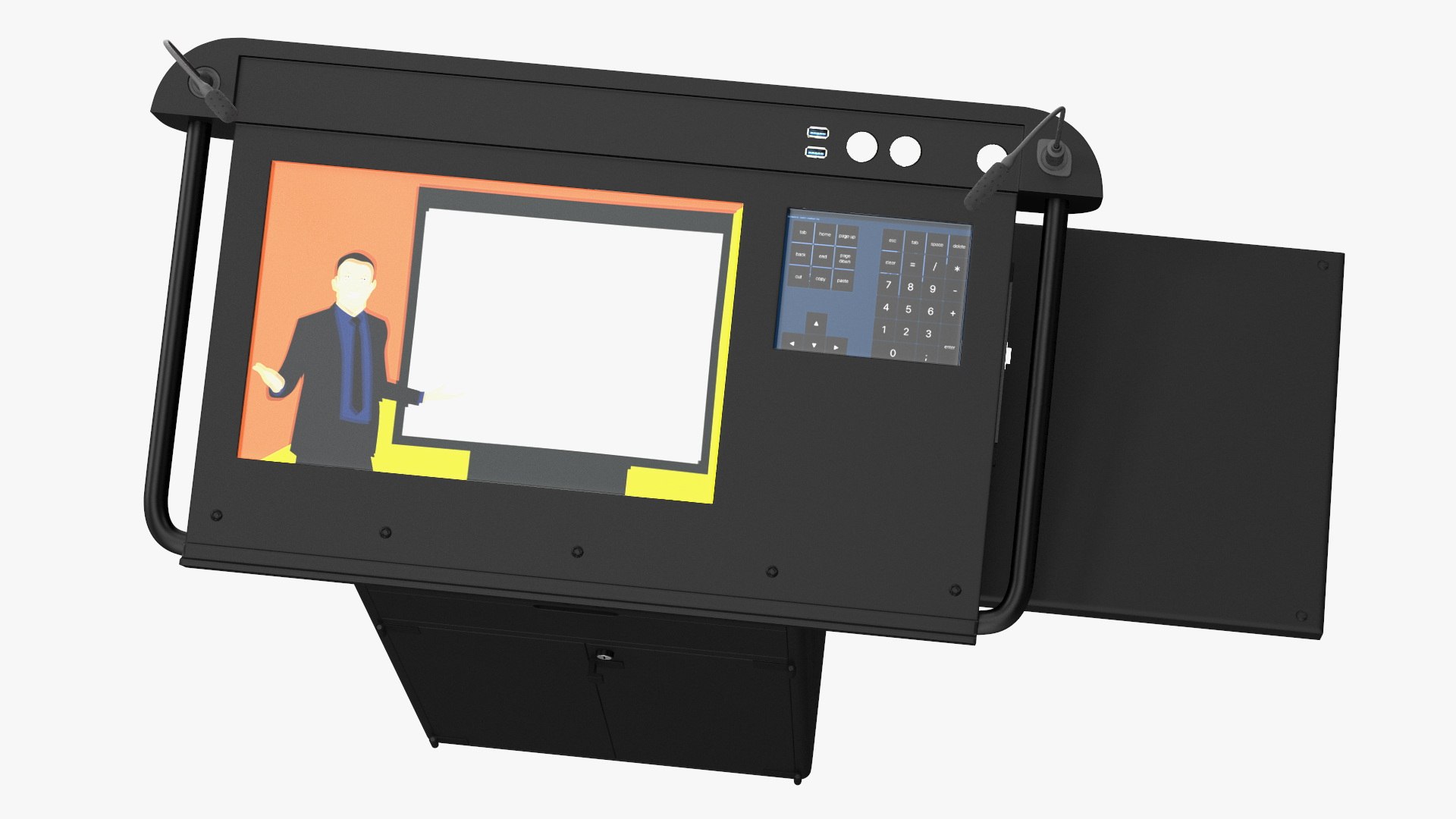 Modern Business Lectern Black 3D model - TurboSquid 2061997