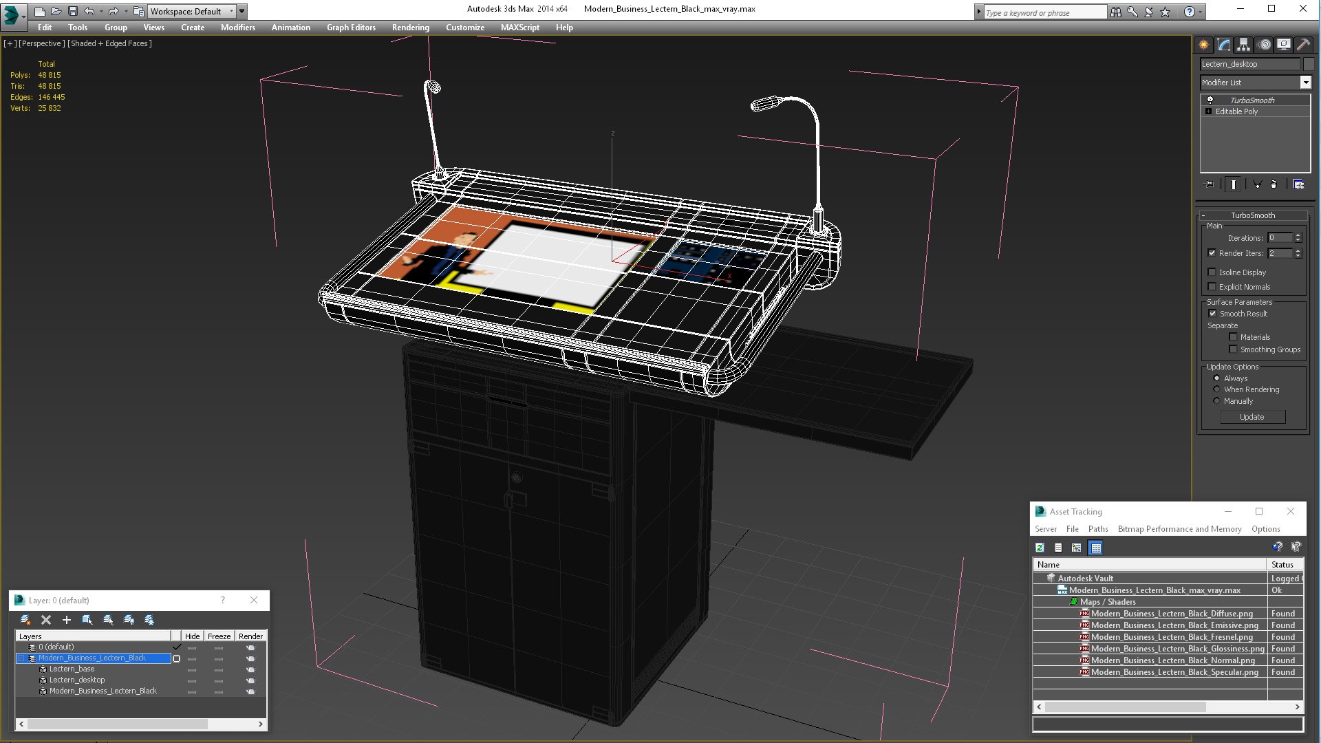 Modern Business Lectern Black 3D model - TurboSquid 2061997