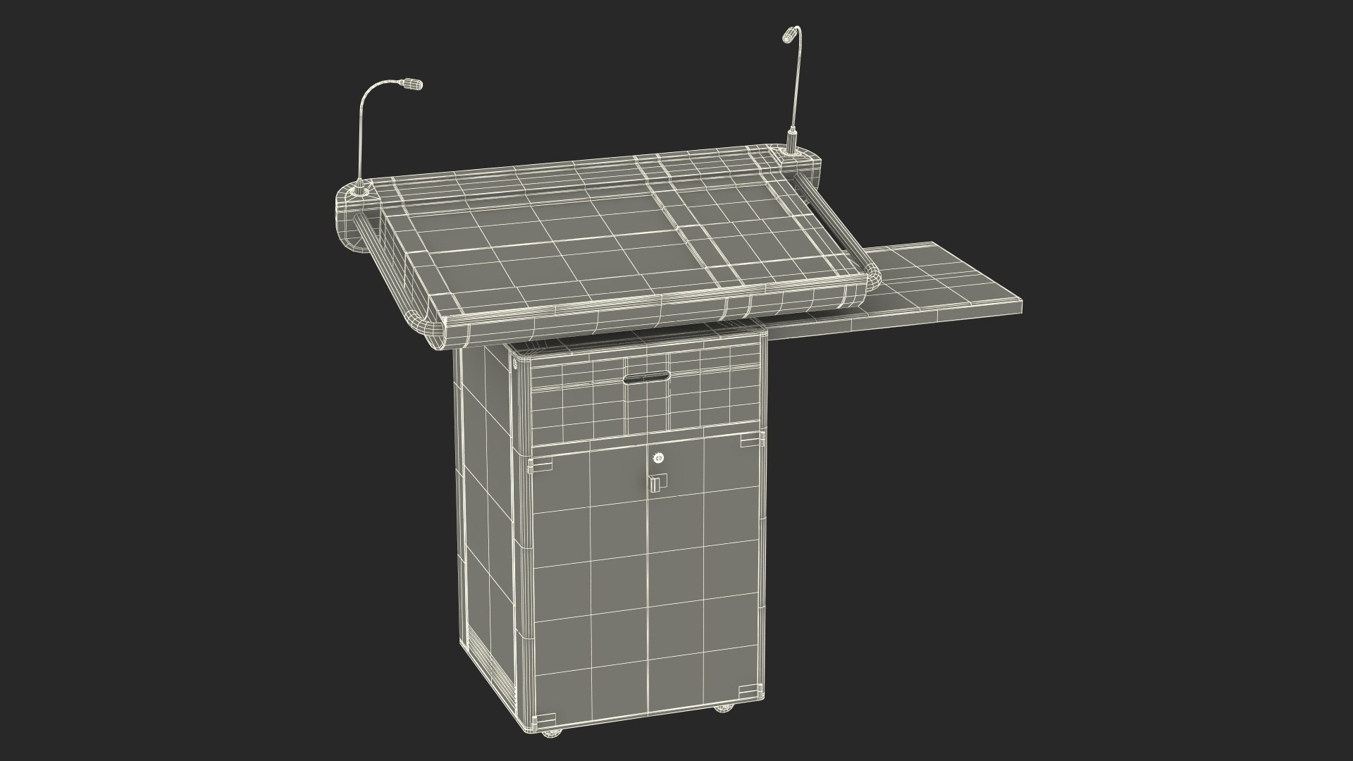 Modern Business Lectern Black 3D model - TurboSquid 2061997