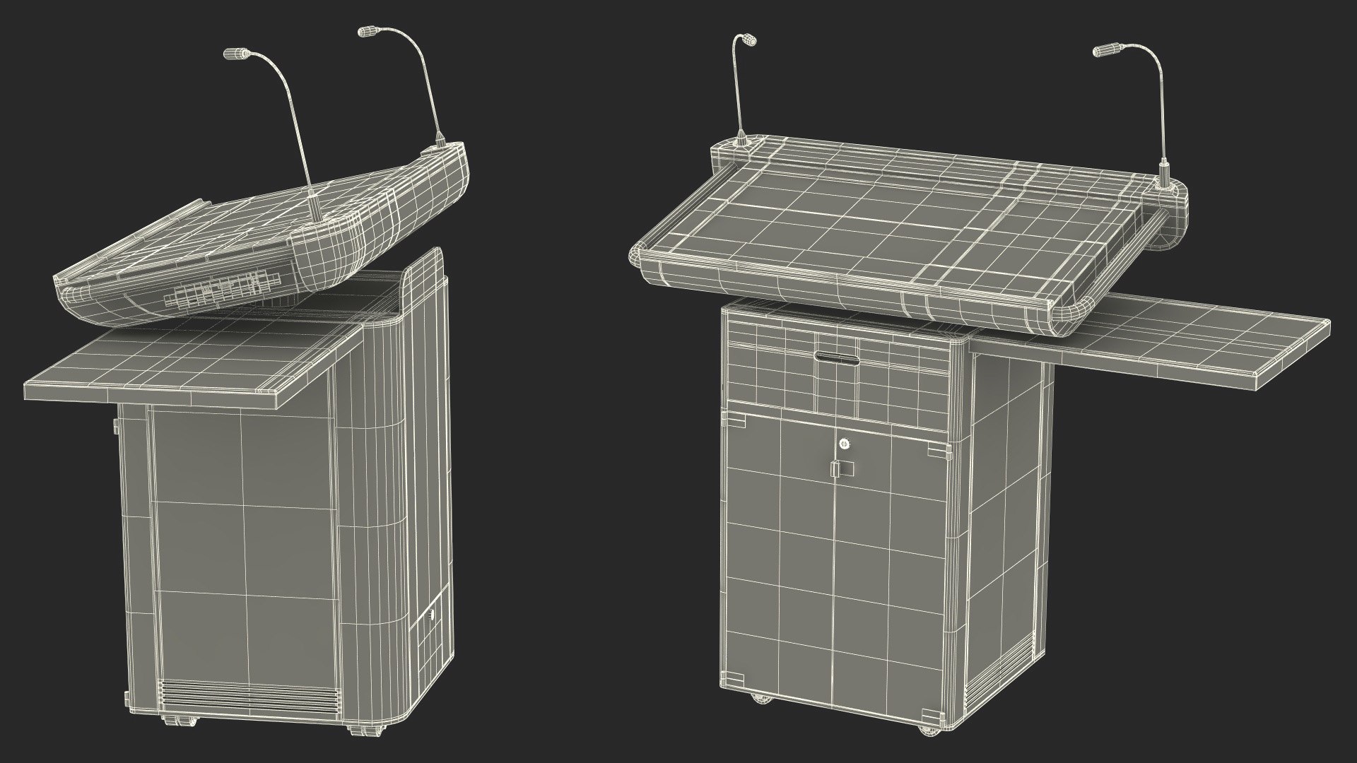 Modern Business Lectern Black 3D model - TurboSquid 2061997