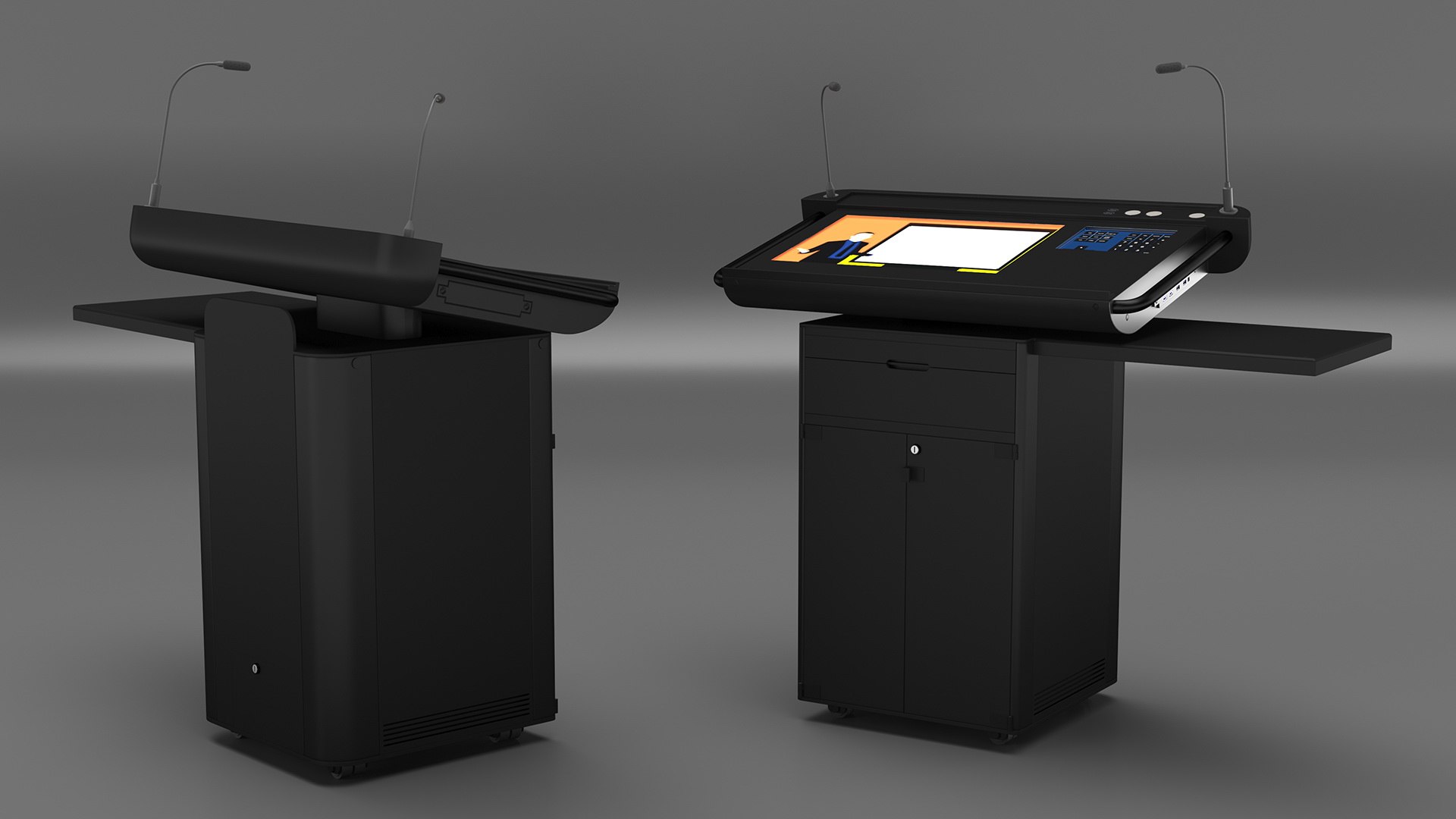 Modern Business Lectern Black 3D model - TurboSquid 2061997