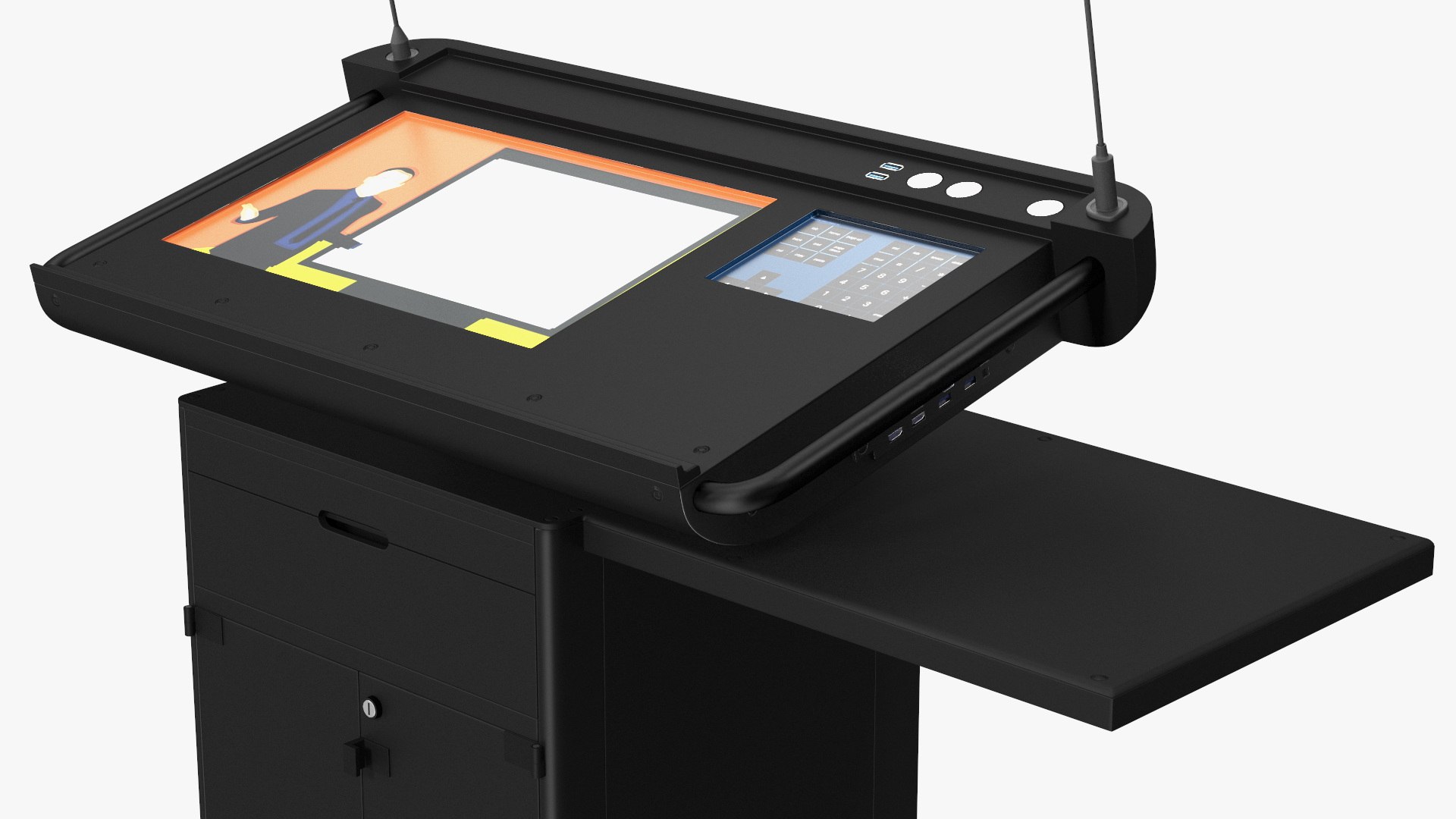 Modern Business Lectern Black 3D model - TurboSquid 2061997