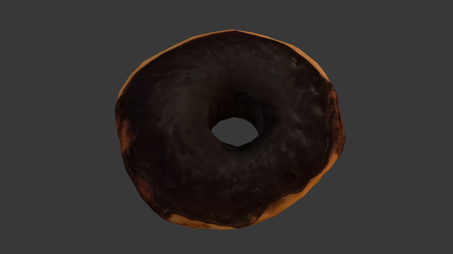 3D Realistic 3D Chocolate Glazed Donut - TurboSquid 2408403