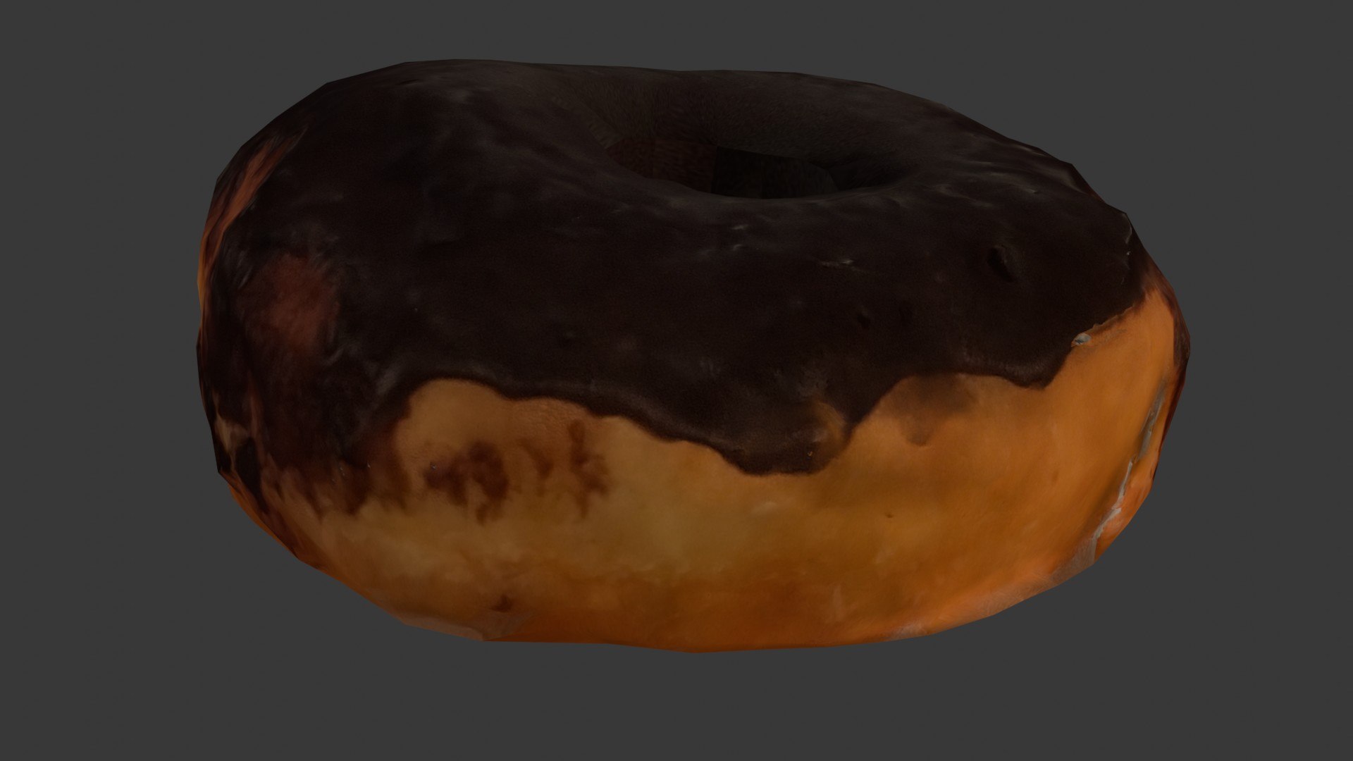 3D Realistic 3D Chocolate Glazed Donut - TurboSquid 2408403