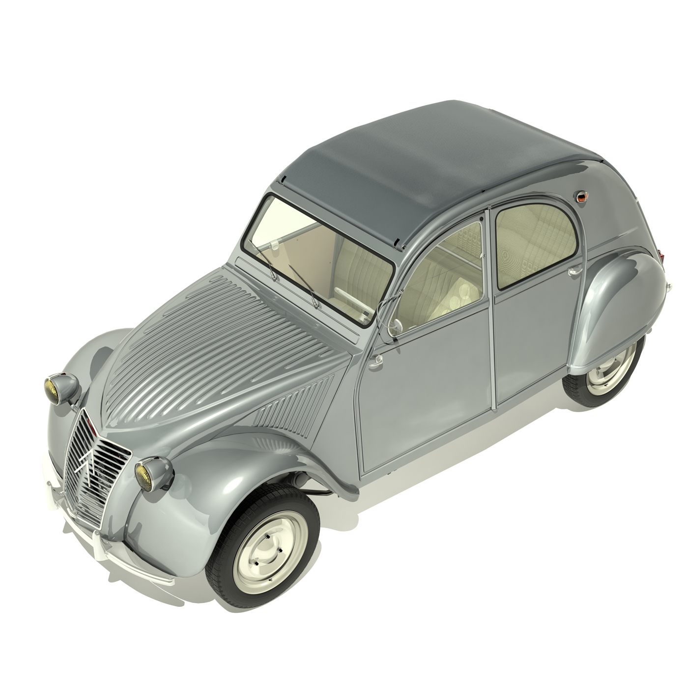 classic citroen 2cv 1958 3d model
