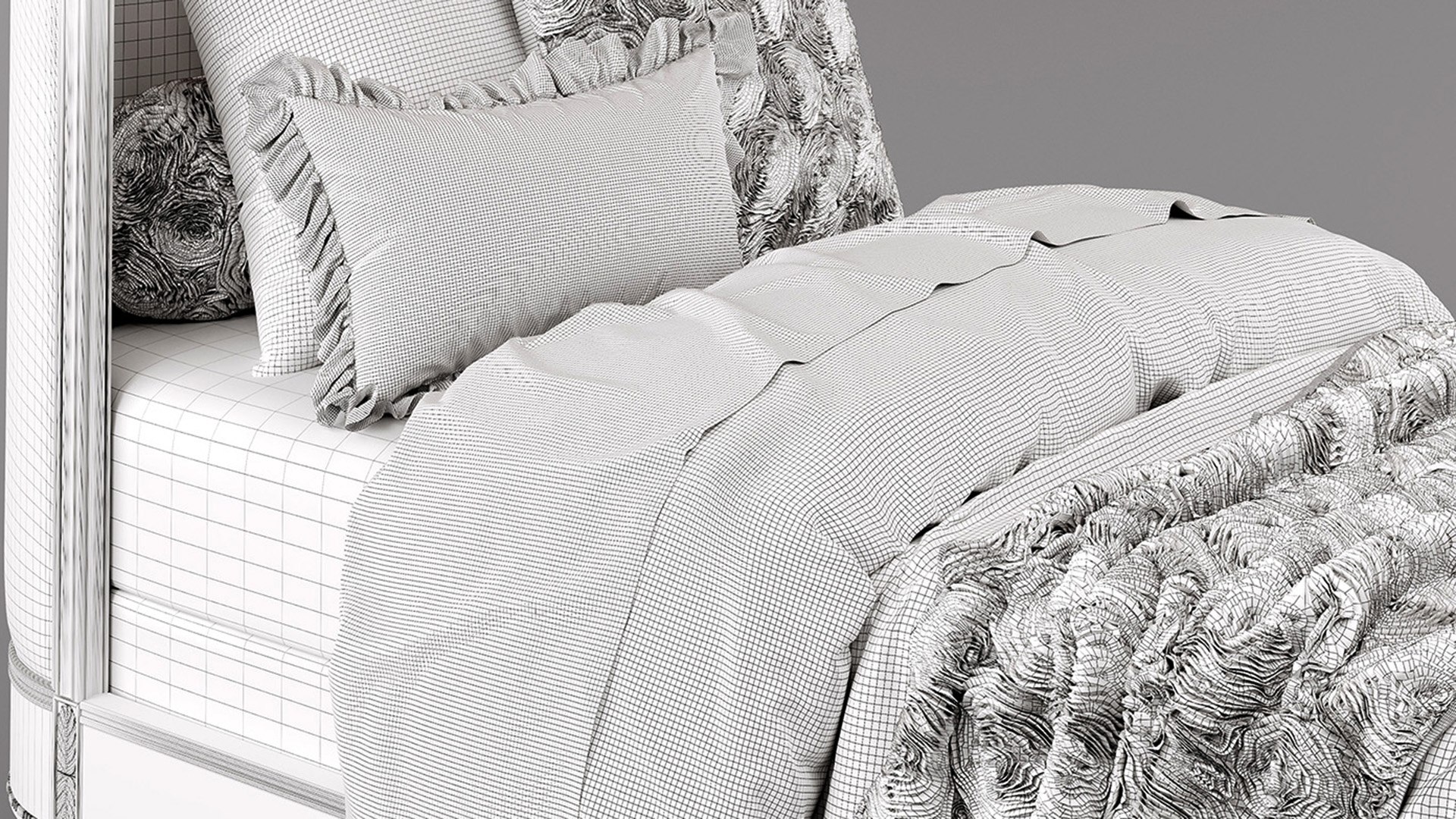 Bed Restoration Aveline Velvet 3D Model - TurboSquid 1709801