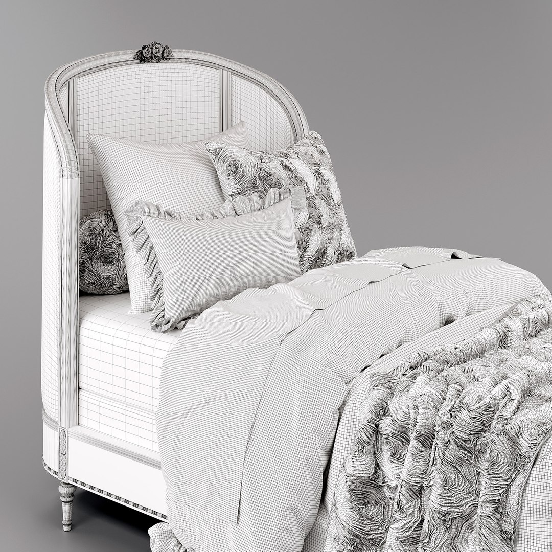 Bed Restoration Aveline Velvet 3D Model - TurboSquid 1709801