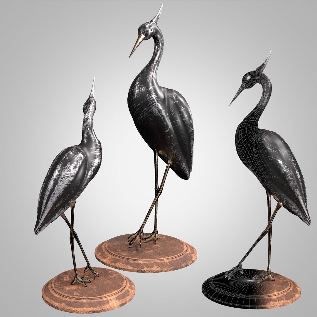 3D stork black - TurboSquid 1691567