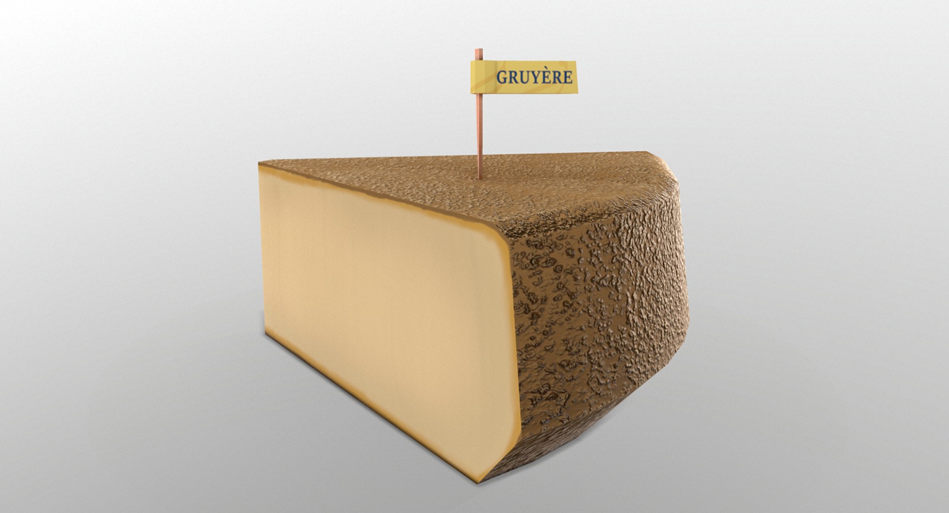 3D Gruyere Cheese - TurboSquid 1287985