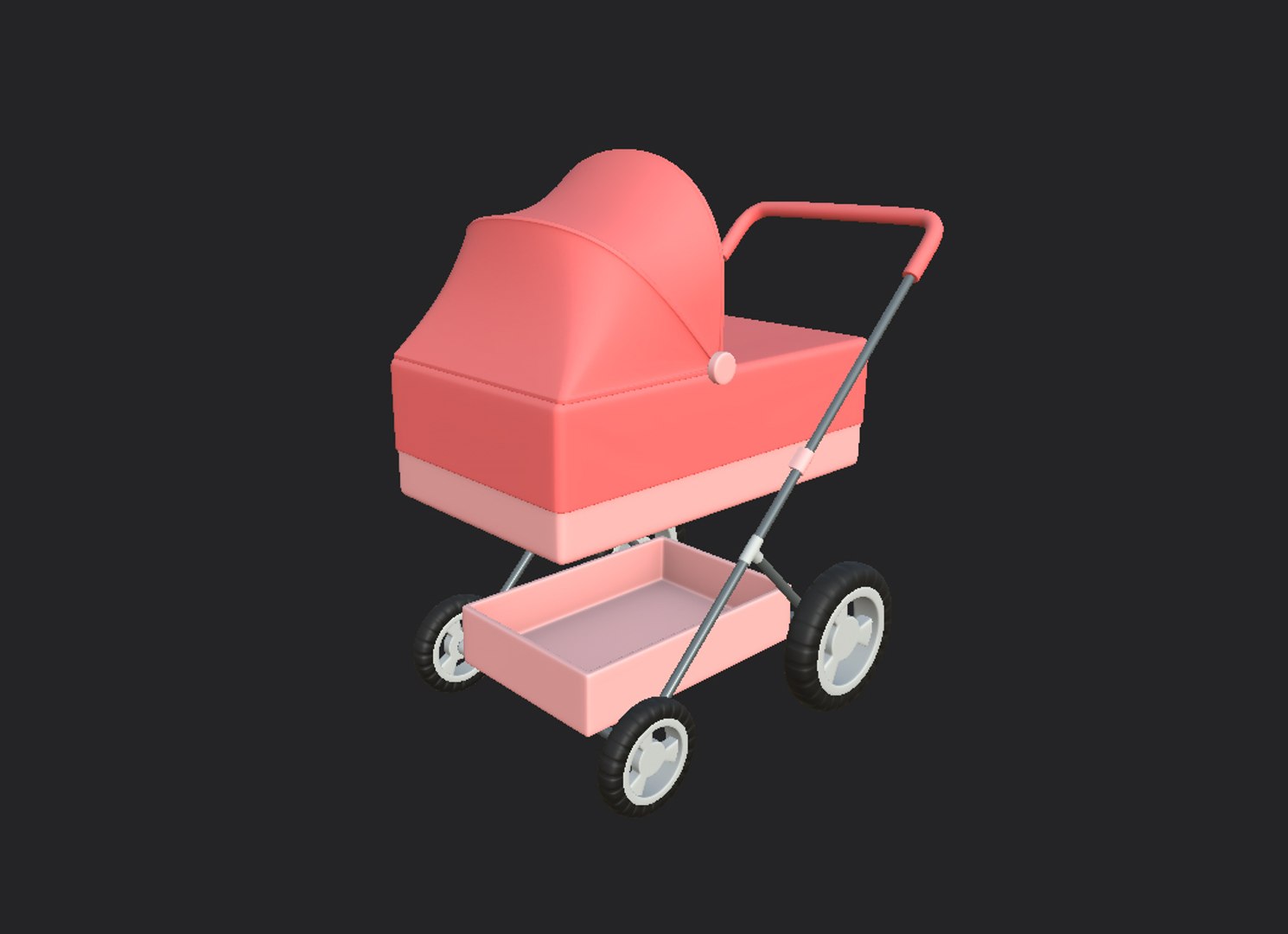 Pram cartoon 3D model - TurboSquid 1477865