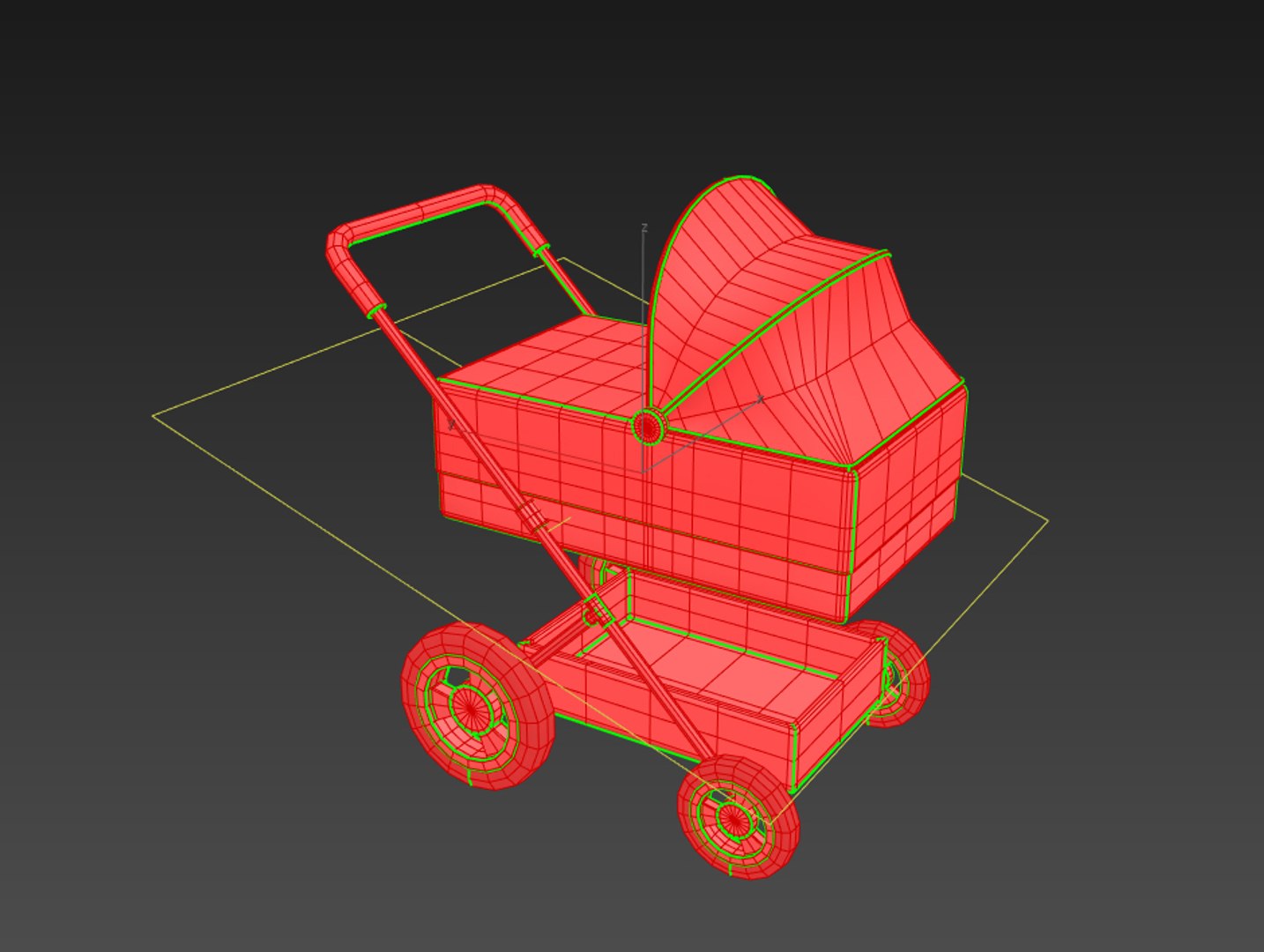 Pram cartoon 3D model - TurboSquid 1477865