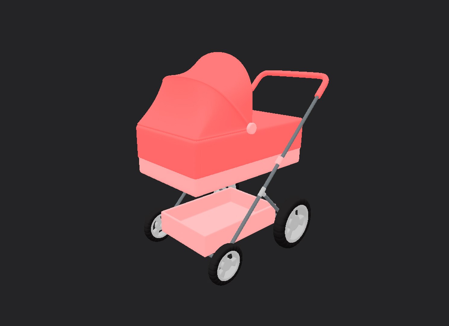 Pram cartoon 3D model - TurboSquid 1477865