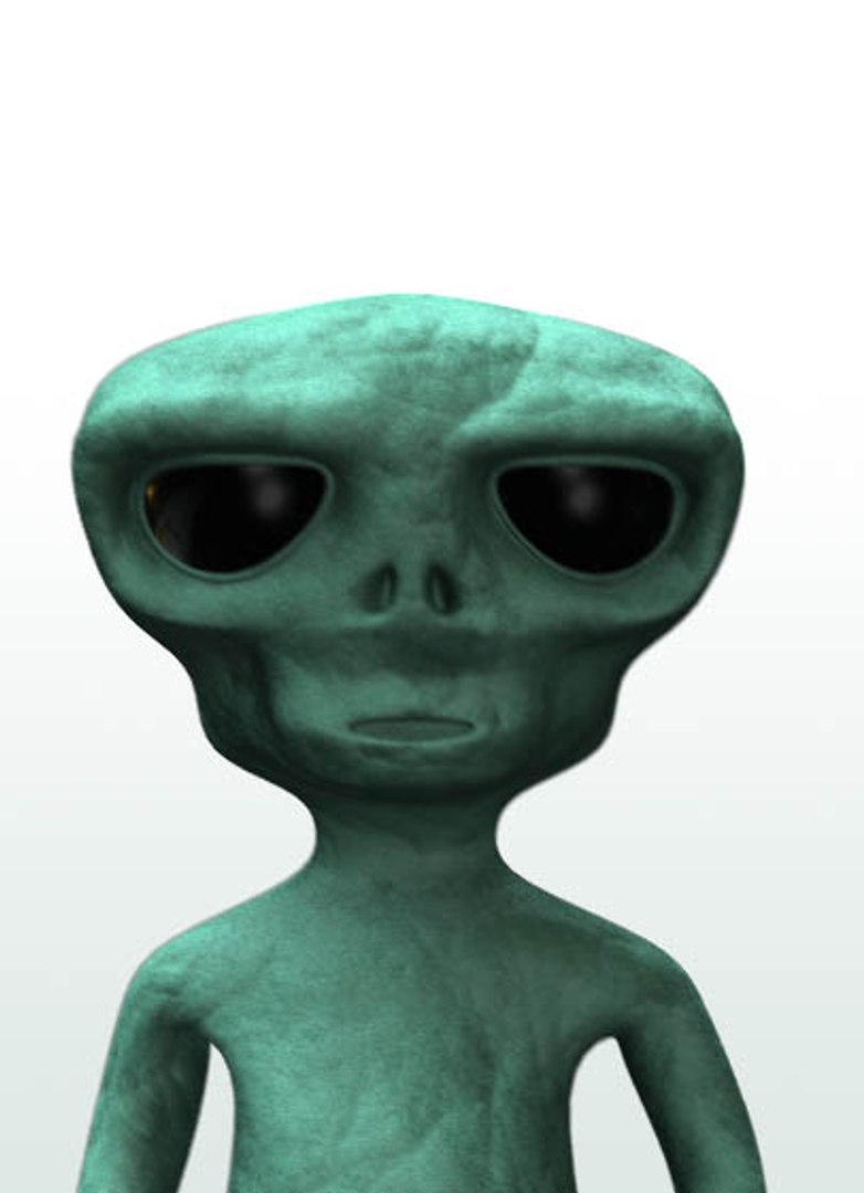 3d linn alien little green model