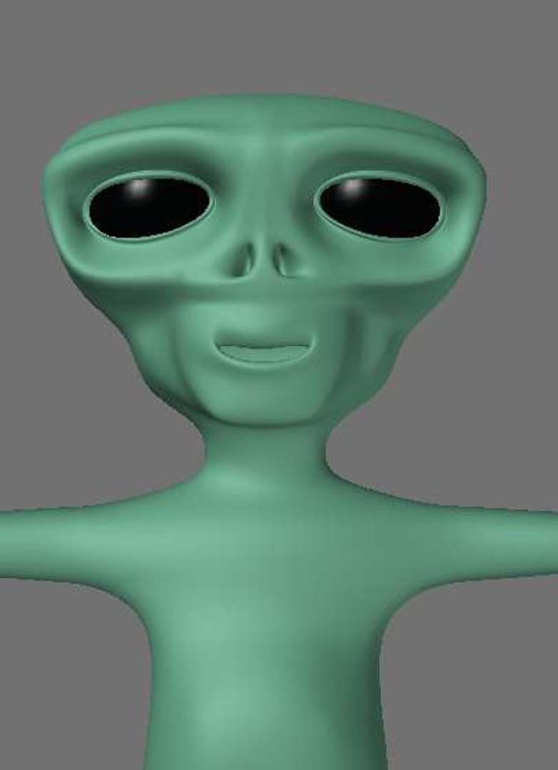 3d linn alien little green model